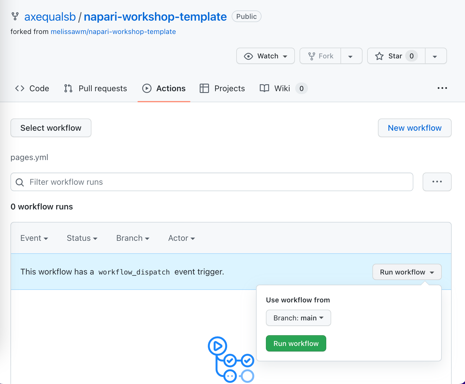 How to deploy your workshop — napari workshop template